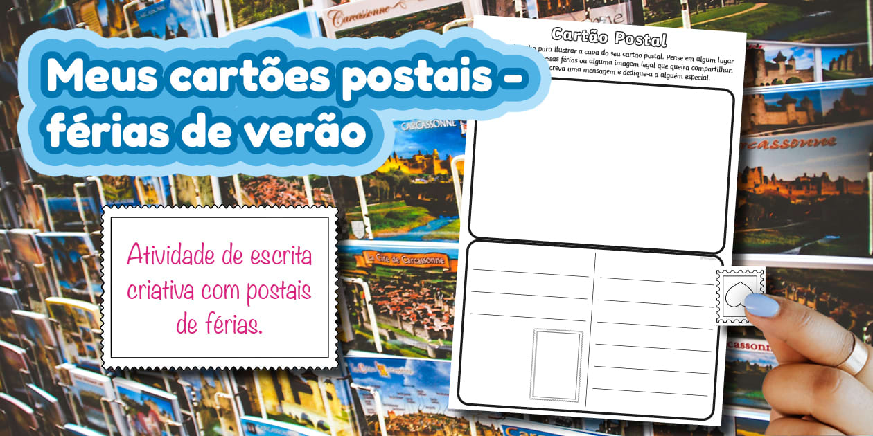 Criação de {cartões} postais para férias