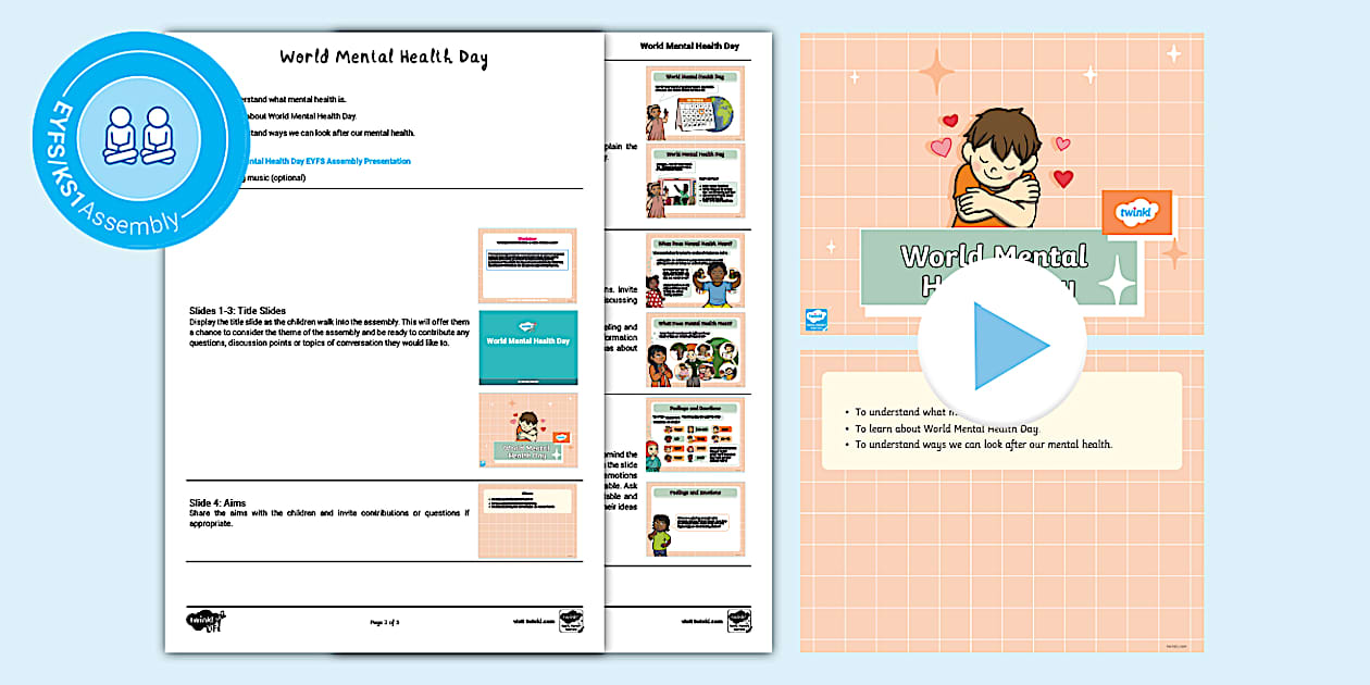 World Mental Health Day EYFS Assembly Pack (teacher made)