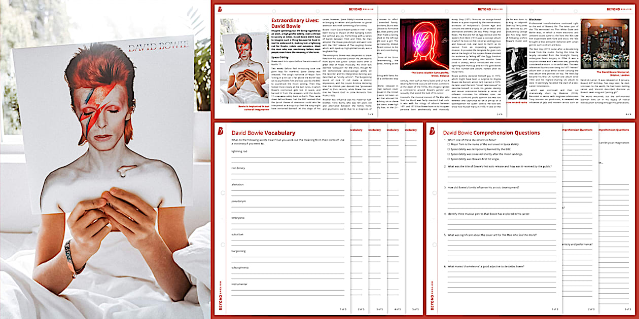 Extraordinary Lives: David Bowie Reading Comprehension