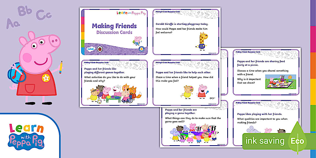 Peppa Pig: Making Friends Discussion Cards
