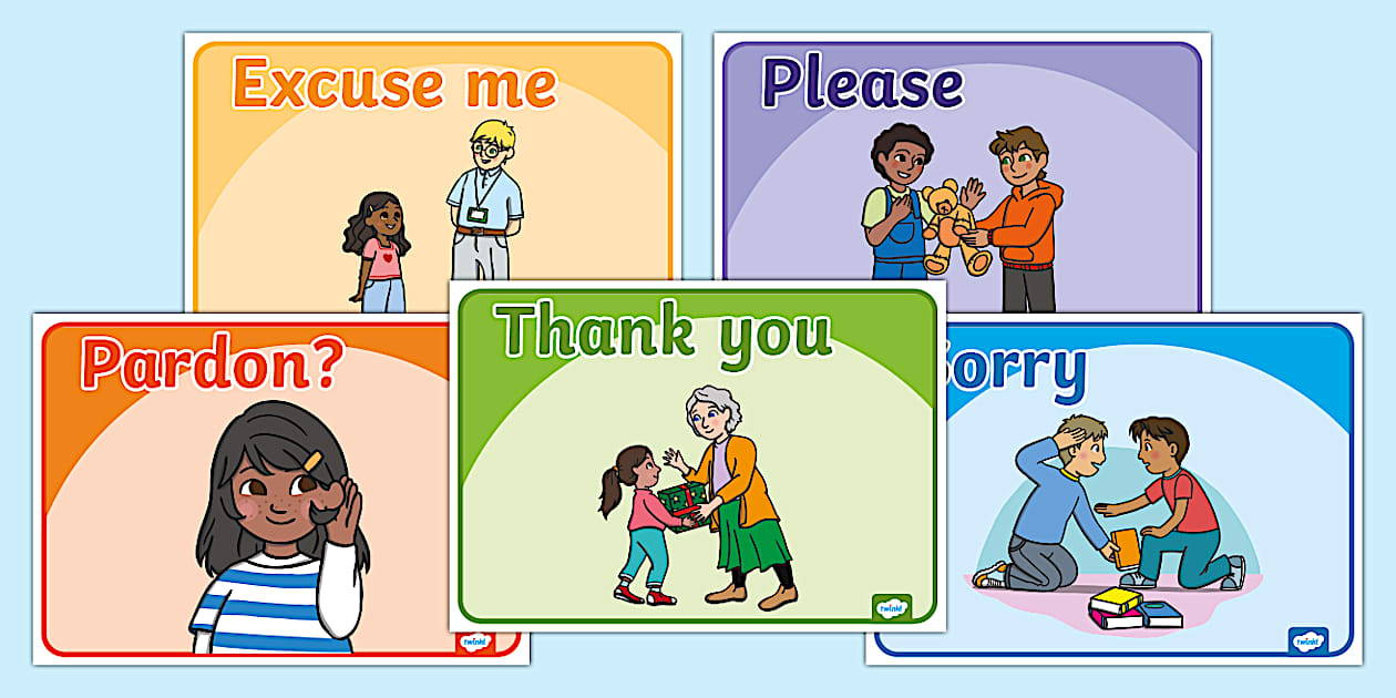 👉 Good Manners Posters (teacher made) - Twinkl