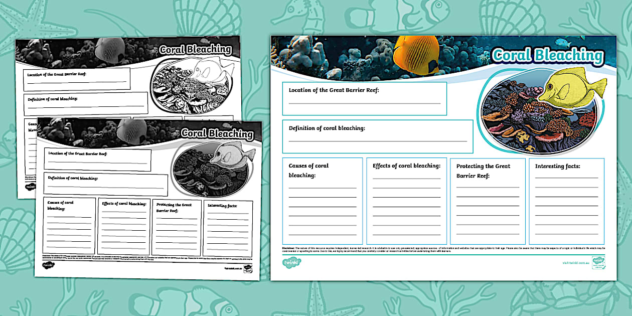 Coral Bleaching Fact File Template