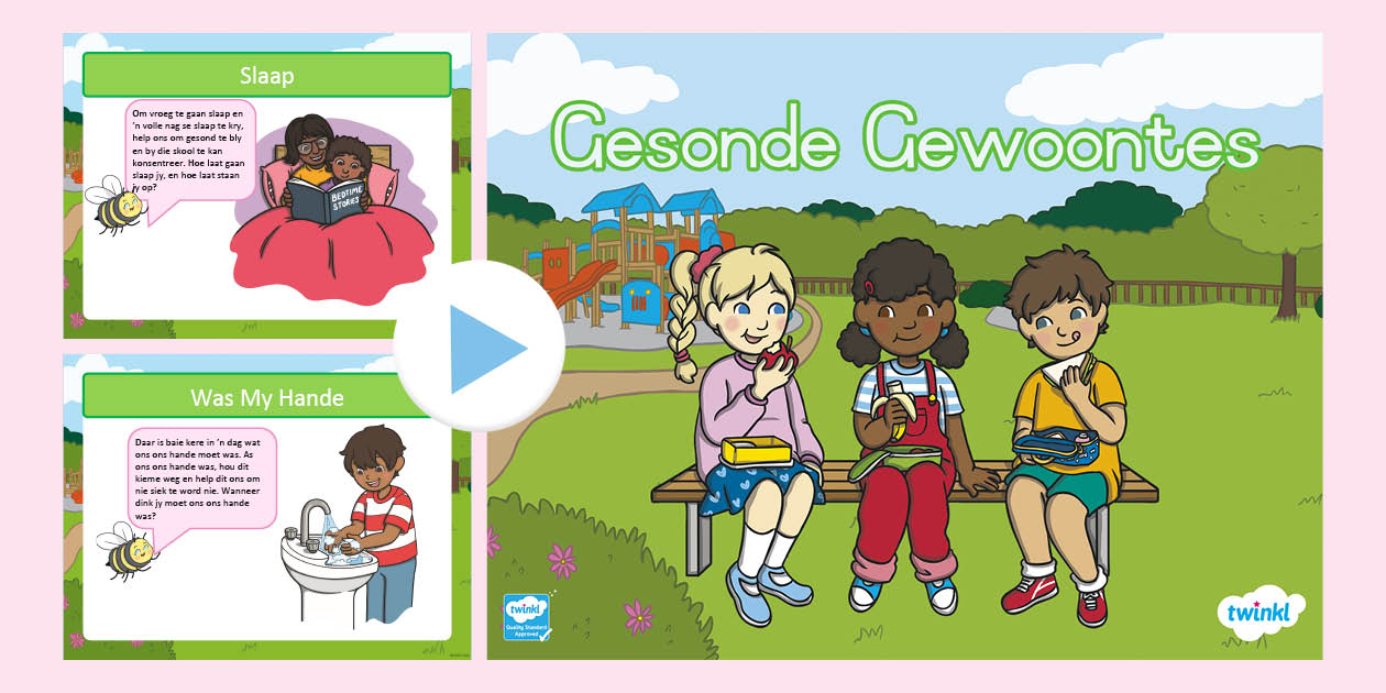 Gesonde Gewoontes Tema Bespreking Powerpoint (KABV Belyn)