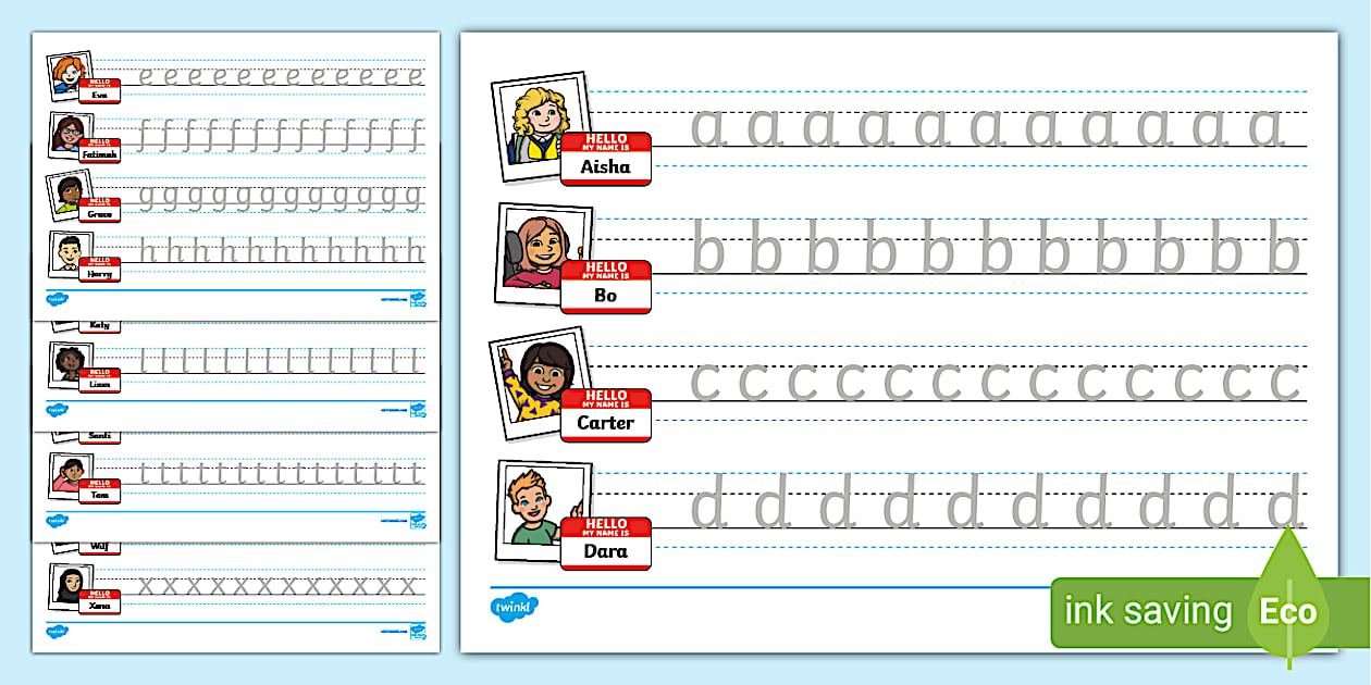 KS1 Pencil Control Worksheet cursive letter formation