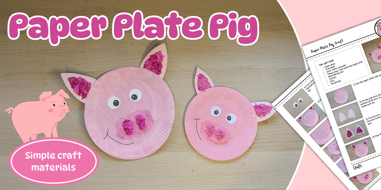 Paper Plate Pig Craft
