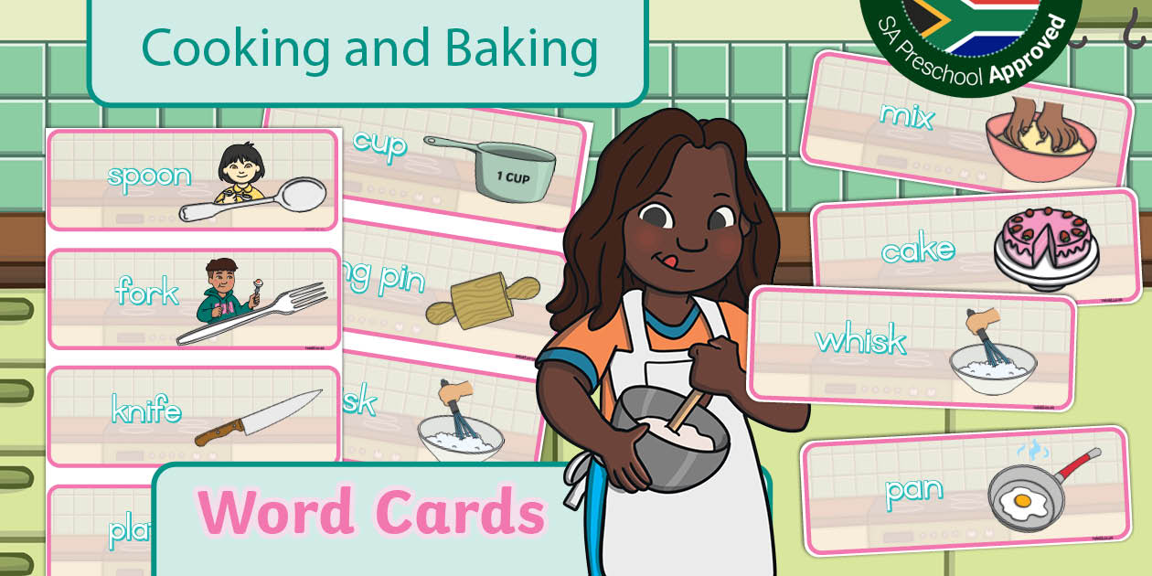 Preschool: Cooking and Baking- Word Cards