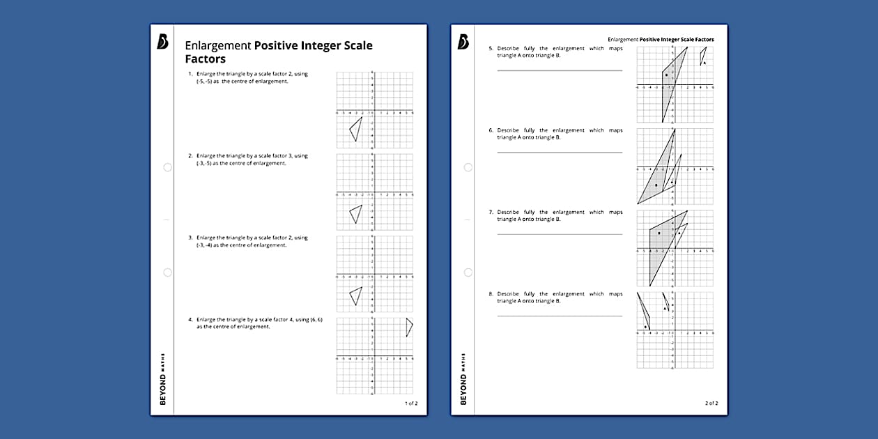 👉 Enlargement Positive Integers (Teacher-Made) - Twinkl