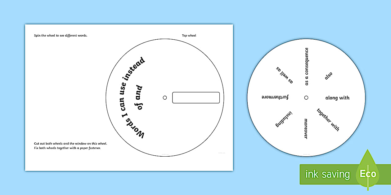 Words I Can Use Instead of And Activity - Words I Can Use Instead Of 'Said'