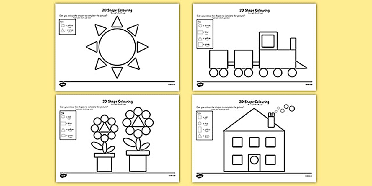 Colour by 2D Shapes Arabic Translation (teacher made)