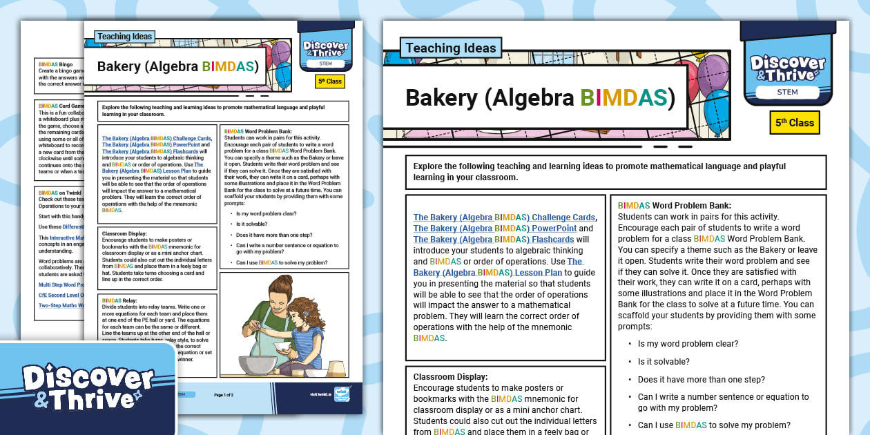 BIDMAS Teaching Resource - Twinkl Ireland - Twinkl