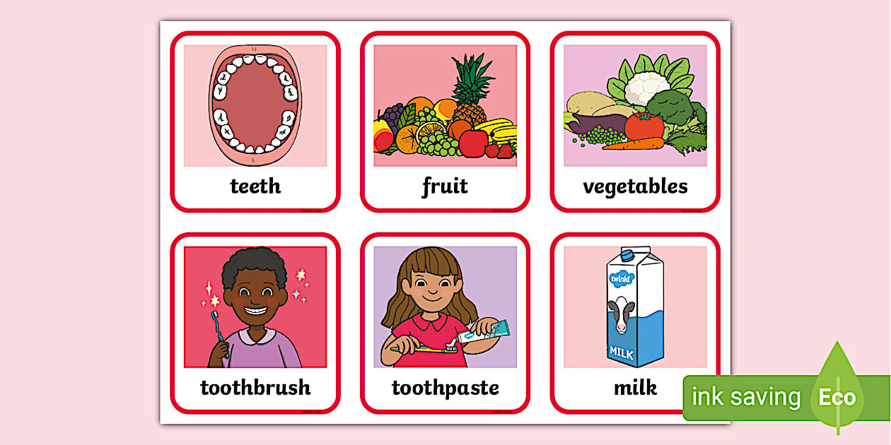 Healthy Teeth Matching Game (teacher made) - Twinkl