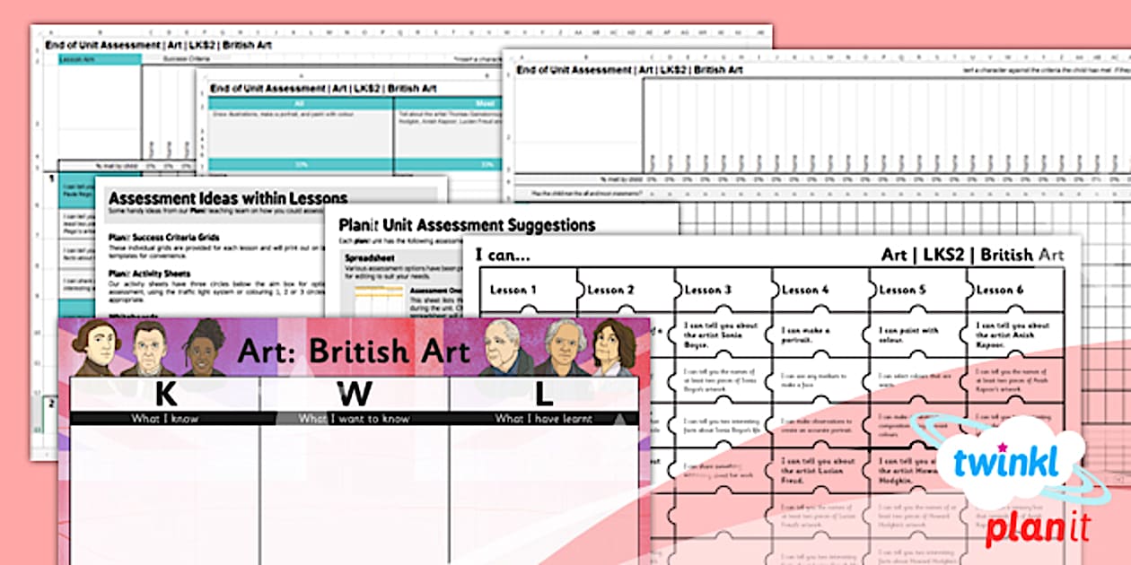 Art: British Art LKS2 Unit Assessment Pack