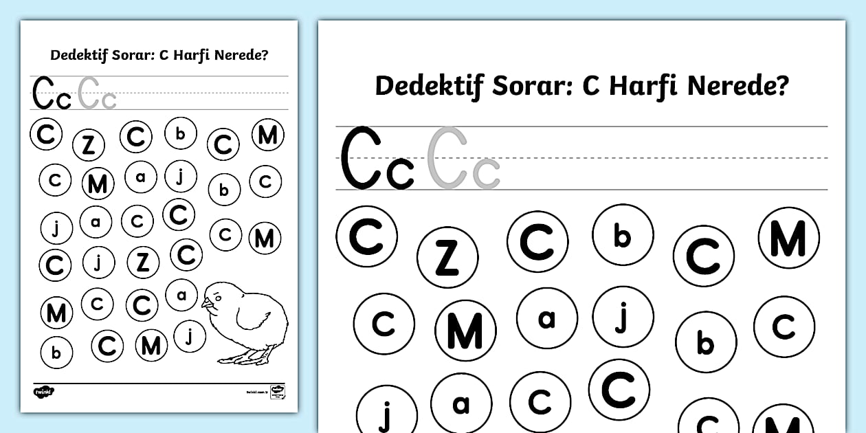 Dedektif Sorar: C Harfi Nerede? (teacher made) - Twinkl