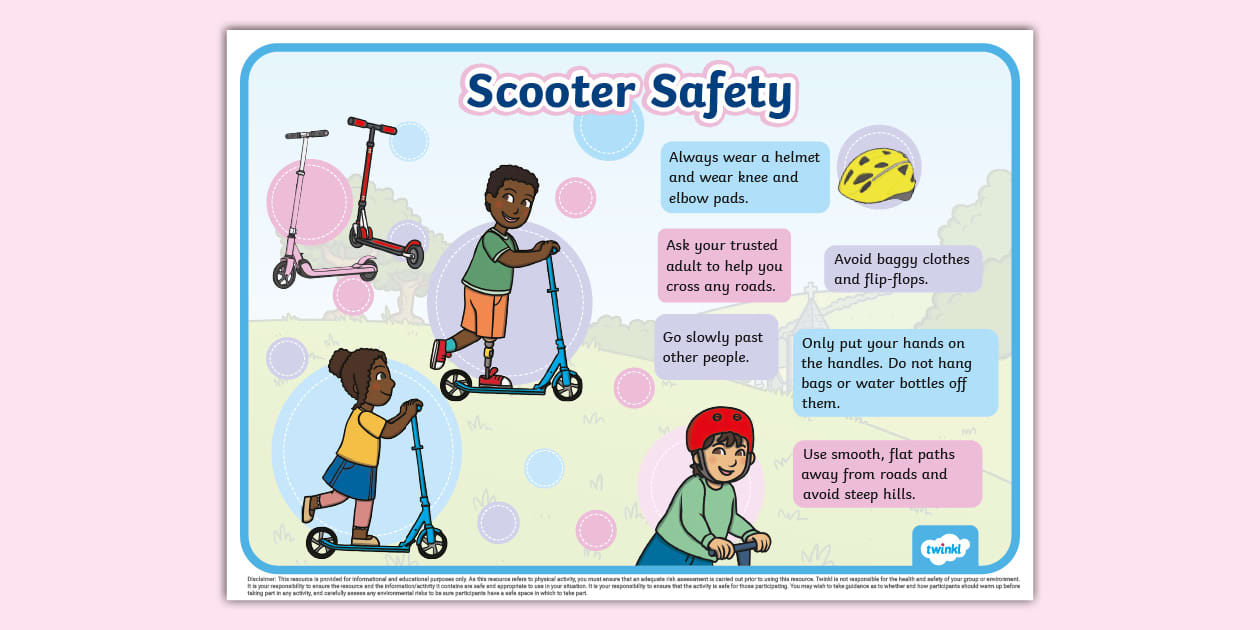 Scooter Safety Display Poster - Twinkl Primary - Twinkl