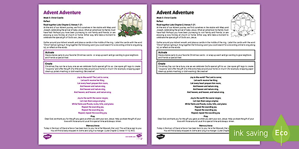 Advent Adventure Week Five: Teaching About Christ - Twinkl