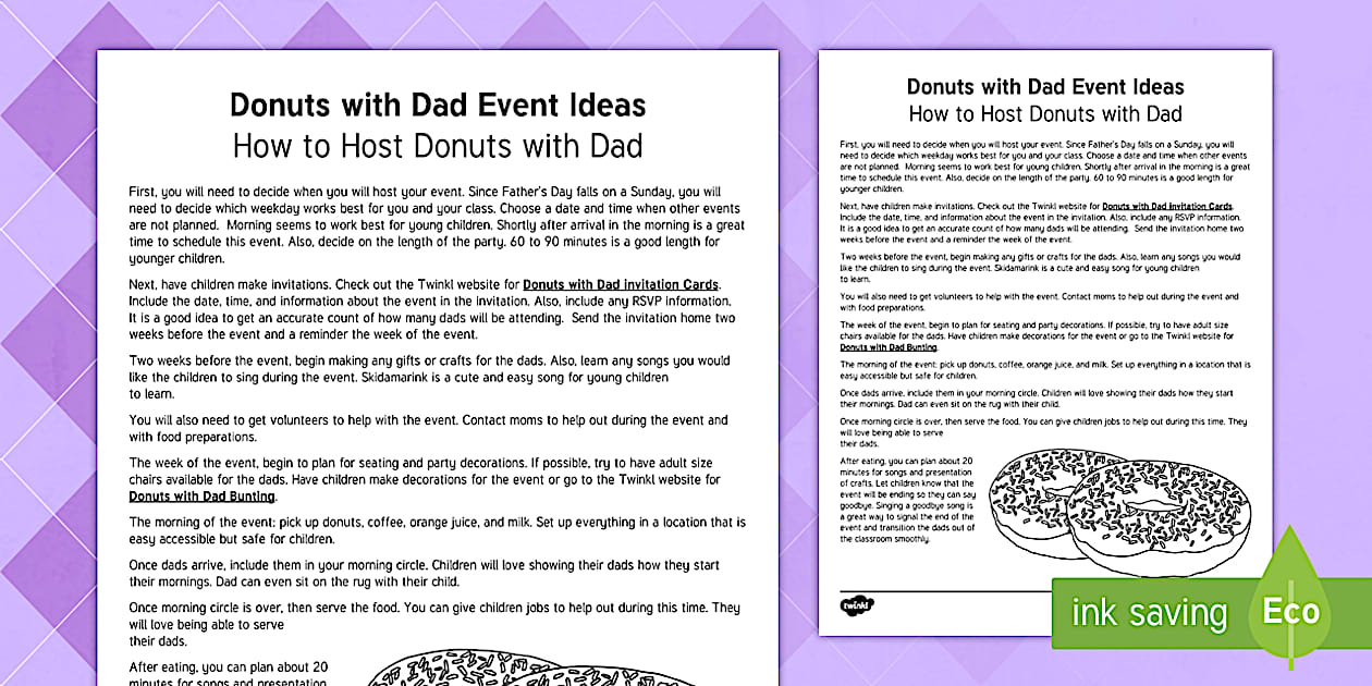 Donuts with Dad Event Ideas | Father’s Day | Twinkl USA