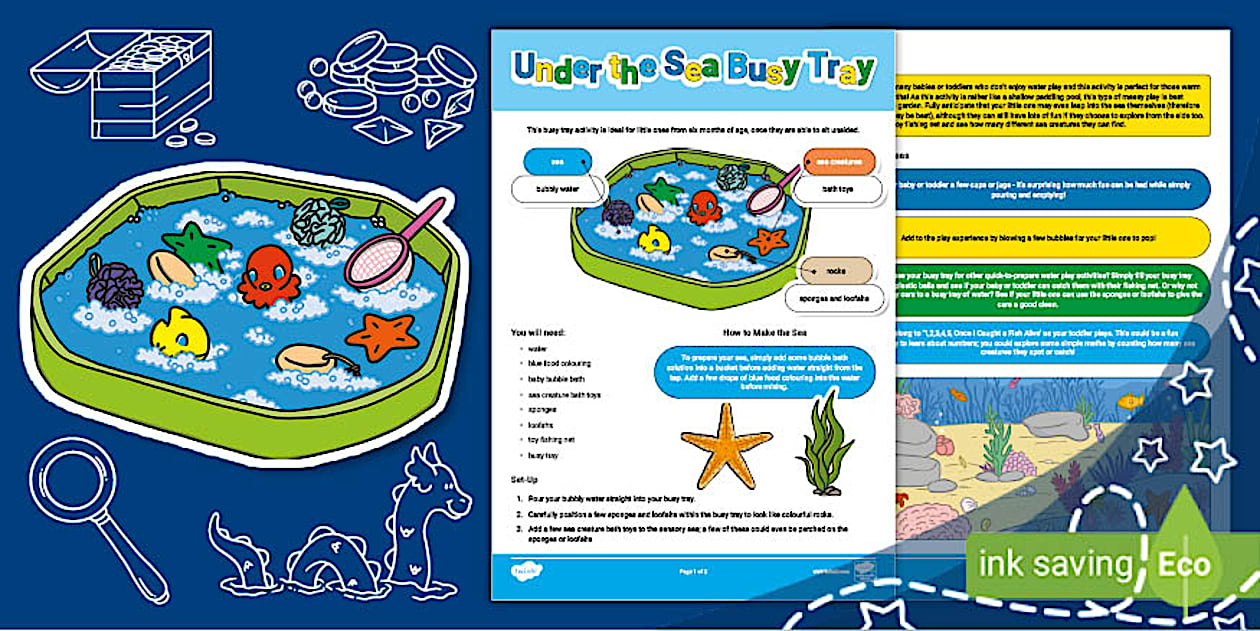 Under the Sea Busy Tray (teacher made) - Twinkl