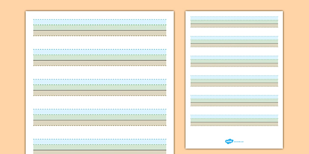 Ground, Grass, Sky Exercise Book | Three-Lined Writing Paper
