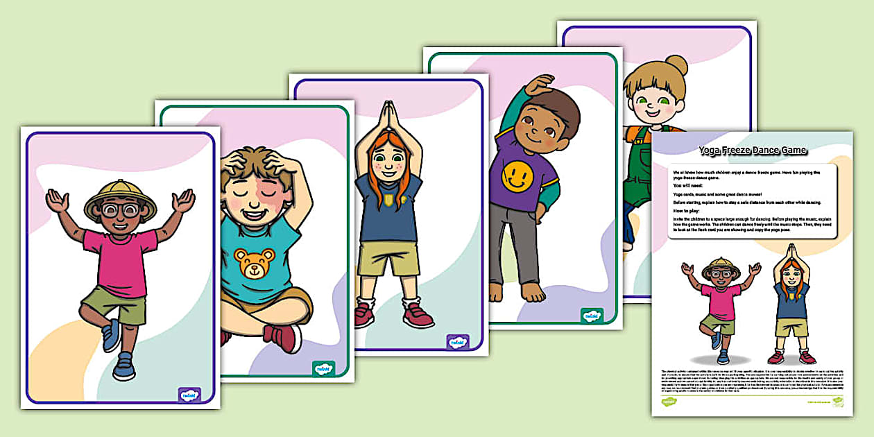 Yoga Freeze Dance Game (Hecho por educadores) - Twinkl