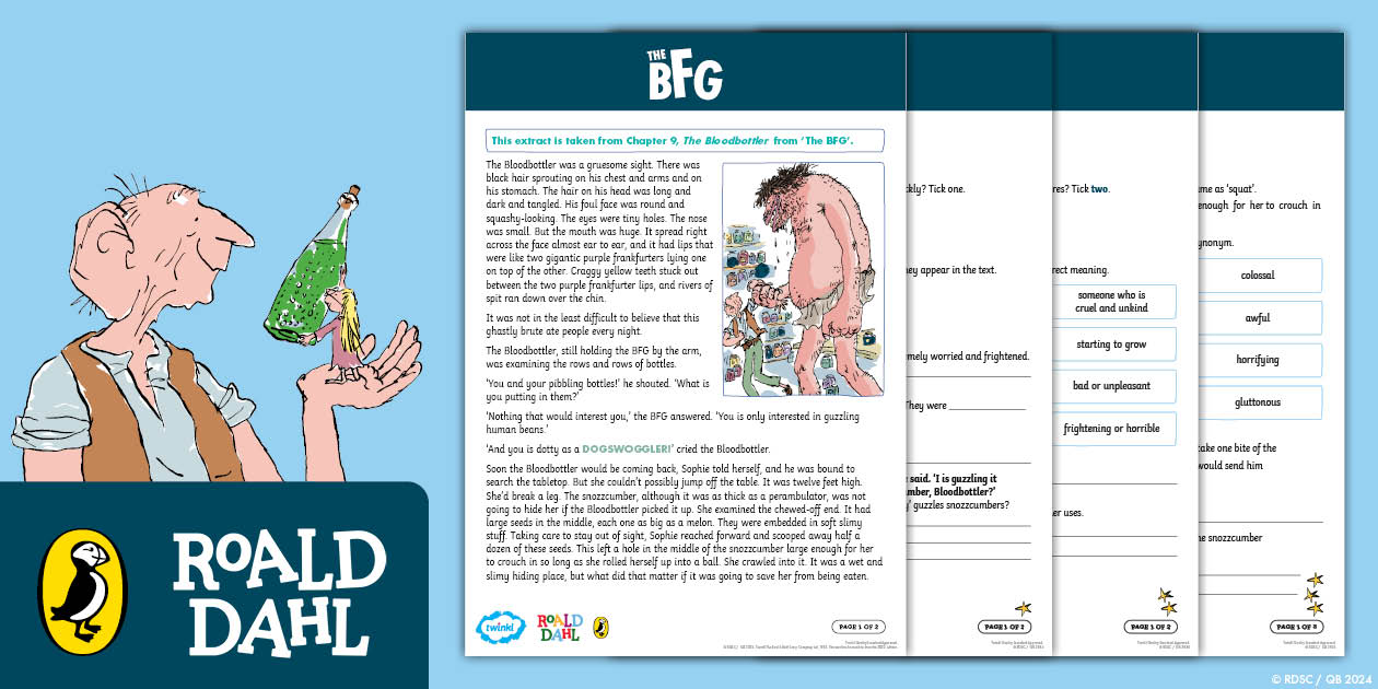 FREE! - The BFG: Differentiated Reading Comprehension [Ages 9-11]