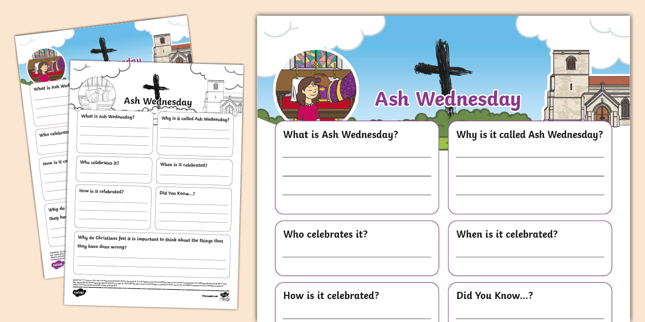 Ash Wednesday Fact File Template (Teacher-Made) - Twinkl