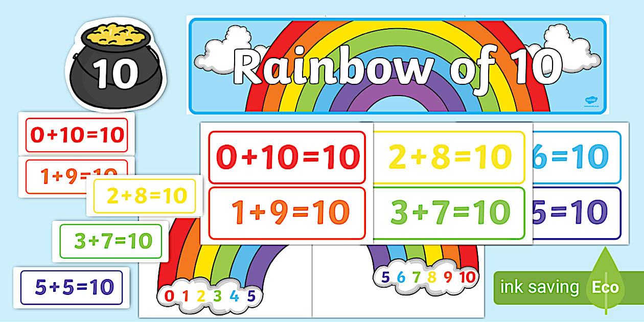 👉 Rainbow to 10 Display Pack (teacher made) - Twinkl
