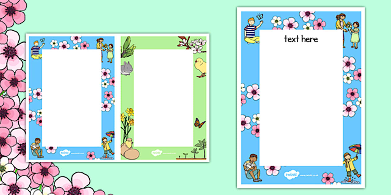 Spring Themed Editable Notes - Twinkl