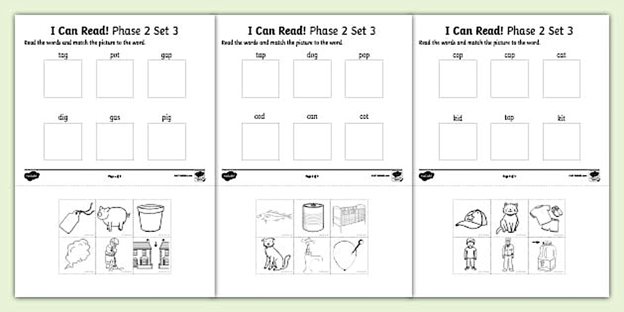 I Can Read Phase 2 Set 3 Words Worksheet / Worksheet