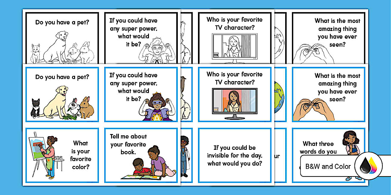 Spark a Conversation Prompt Cards (teacher made) - Twinkl