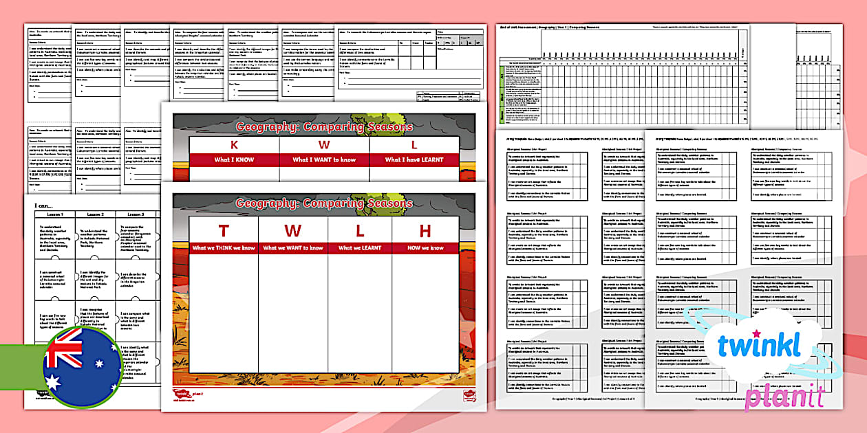 Year 1 HASS Geography Aboriginal Seasons Assessment Pack