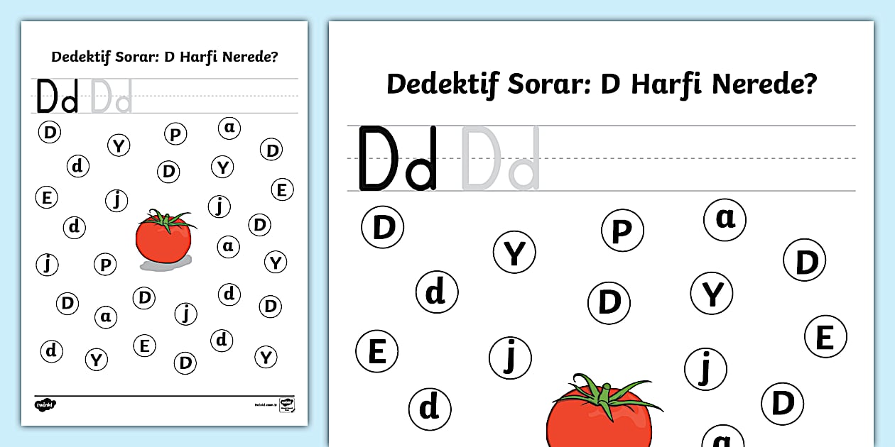 Dedektif Sorar: D Harfi Nerede? (teacher made) - Twinkl
