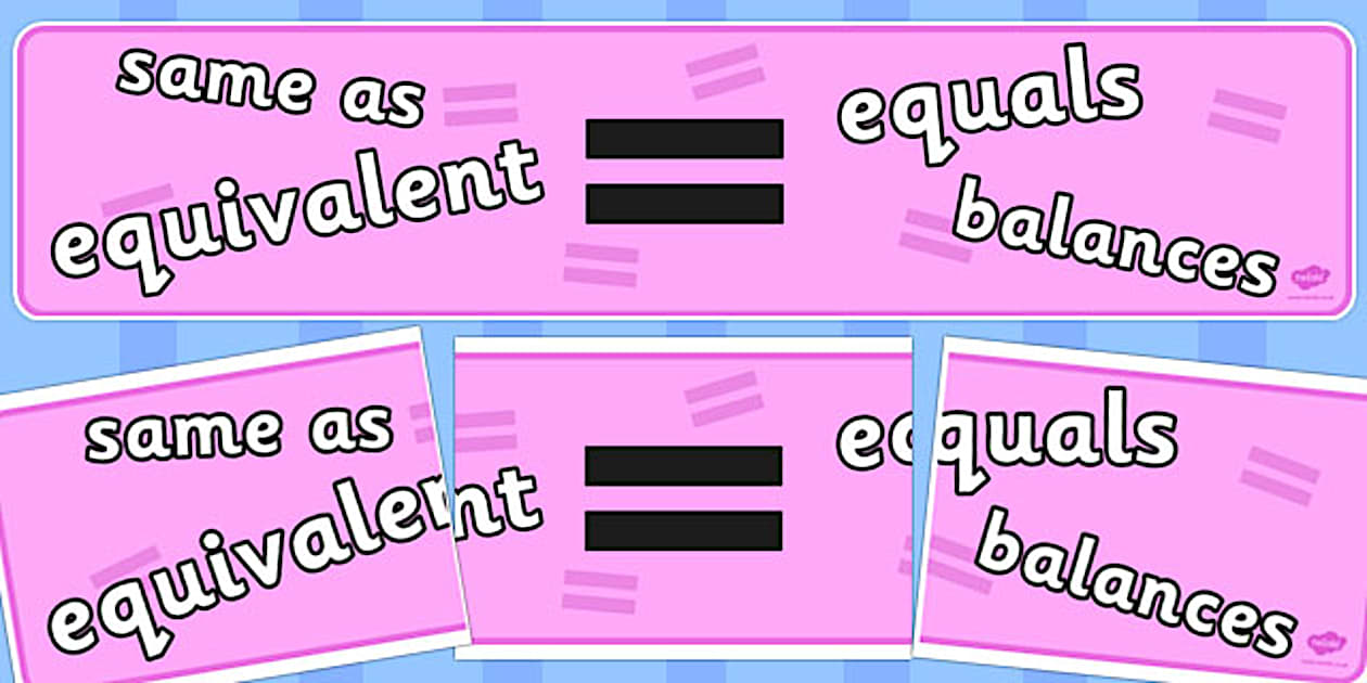 👉 Maths Display Banner Equals (teacher made) - Twinkl