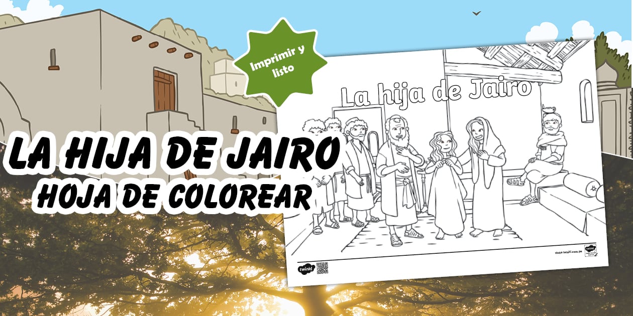 Imagen de la hija de Jairo para colorear - Twinkl