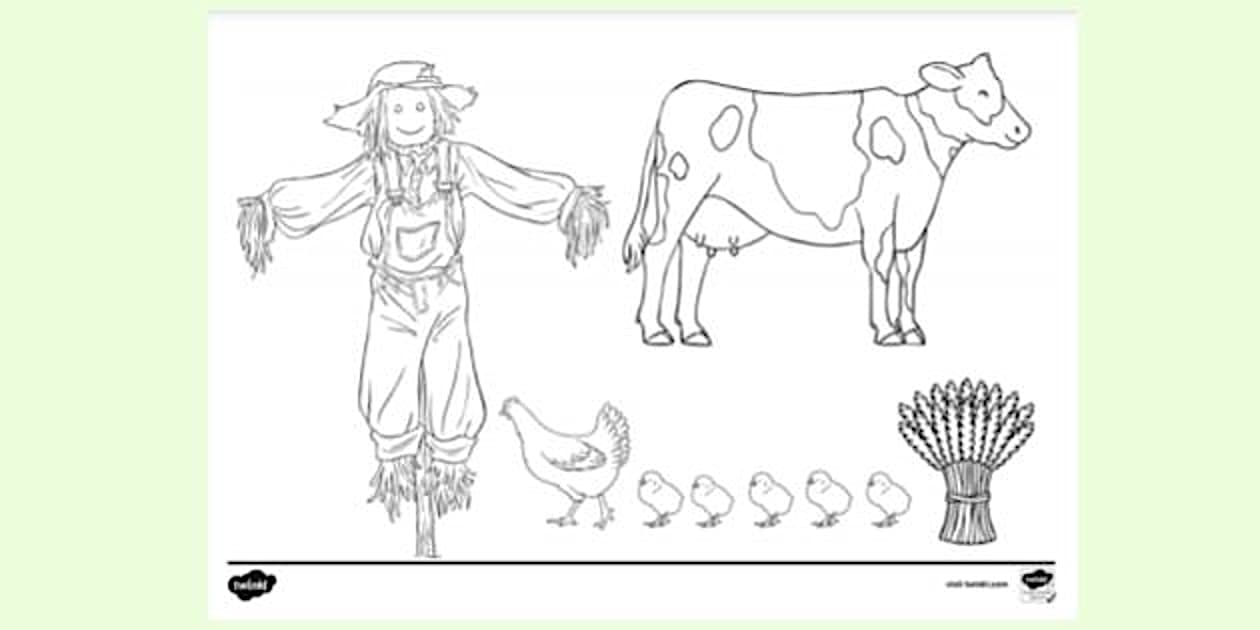 Farming Colouring Sheet (teacher made) - Twinkl