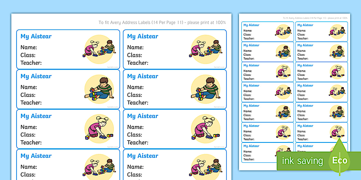 Aistear Labels (teacher made) - Twinkl