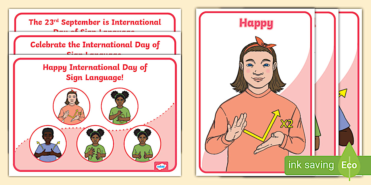 Auslan International Day of Sign Language Display Posters