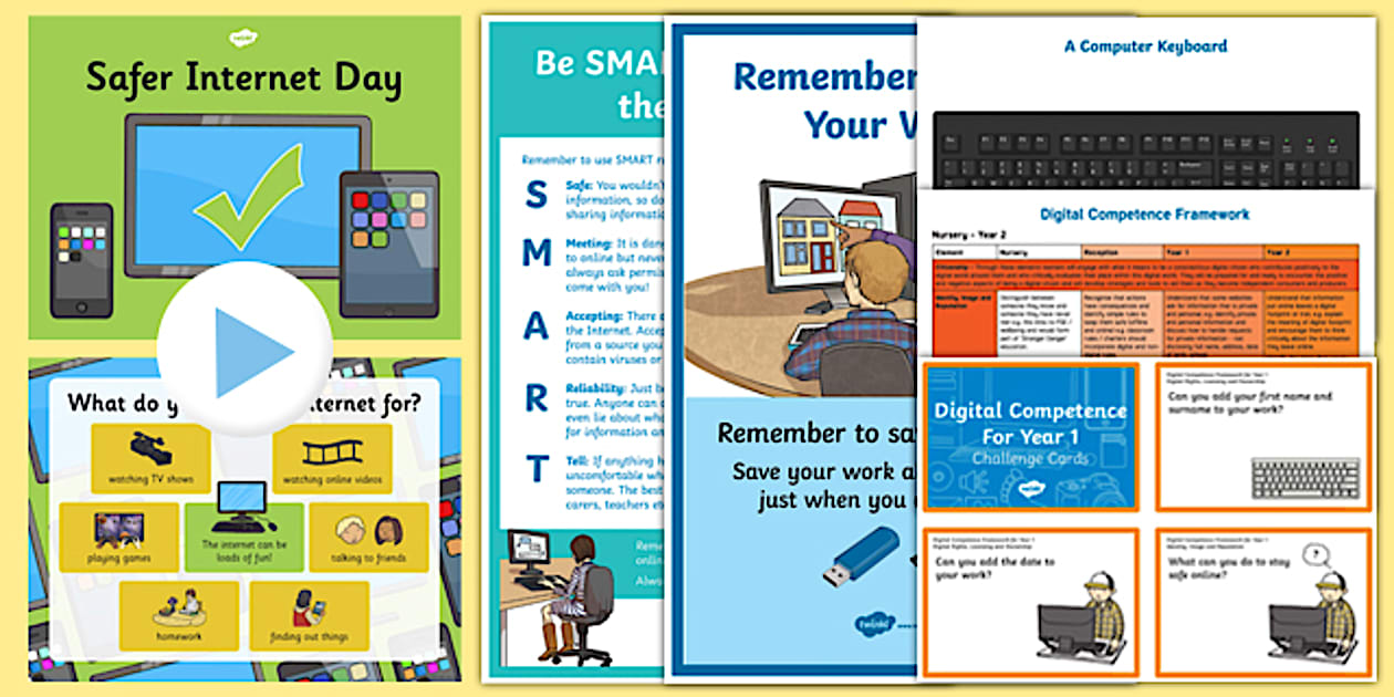 Digital Competence for Year 1 Resource Pack-Wales - Twinkl