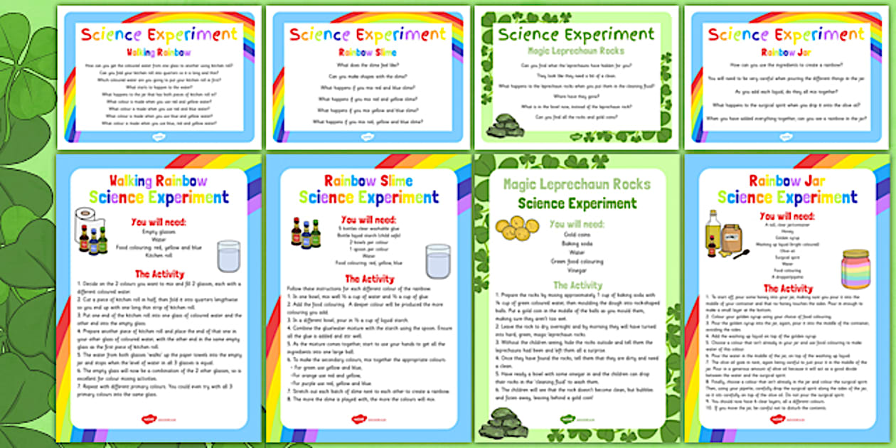 EYFS St. Patrick's Day Themed Science Experiements Resource Pack