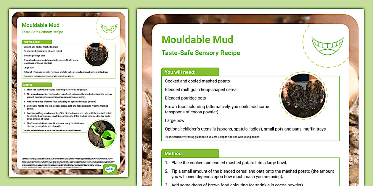 Taste-Safe Mouldable Sensory Mud Dough Recipe (teacher made)