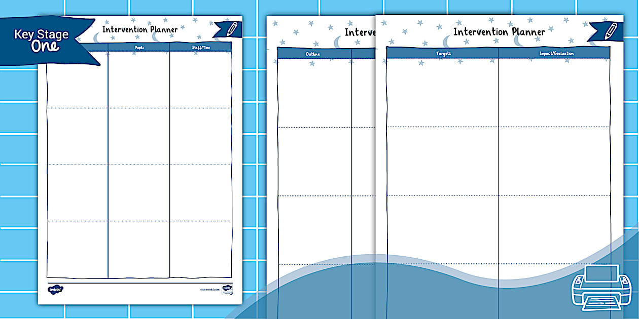 KS1 | Intervention Planner | Teacher Planner (teacher made)