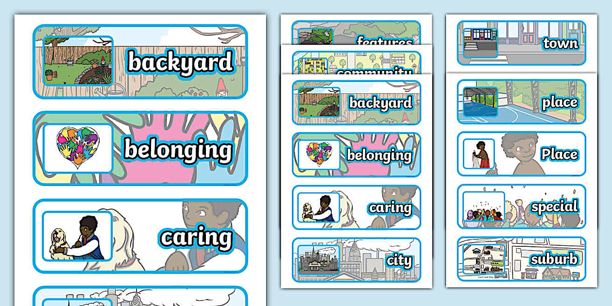 Caring for Places Topic Word Cards