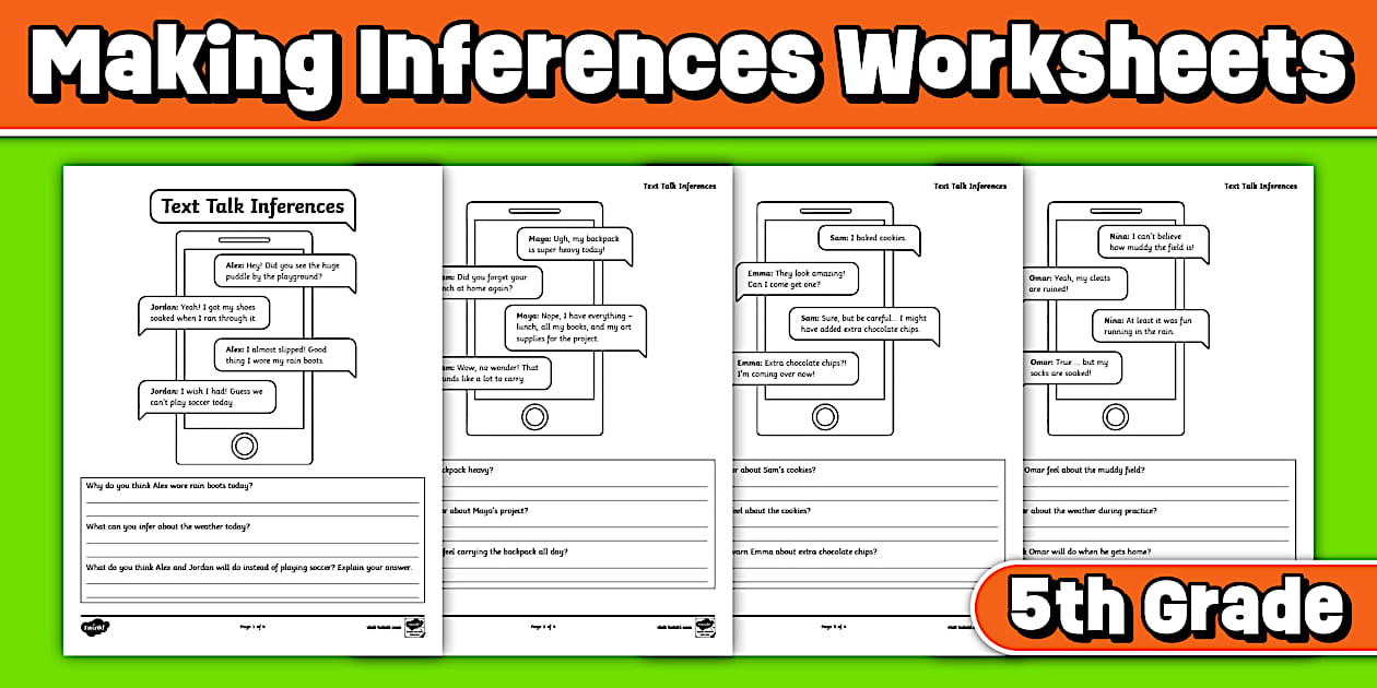 Fifth Grade Making Inferences Worksheets