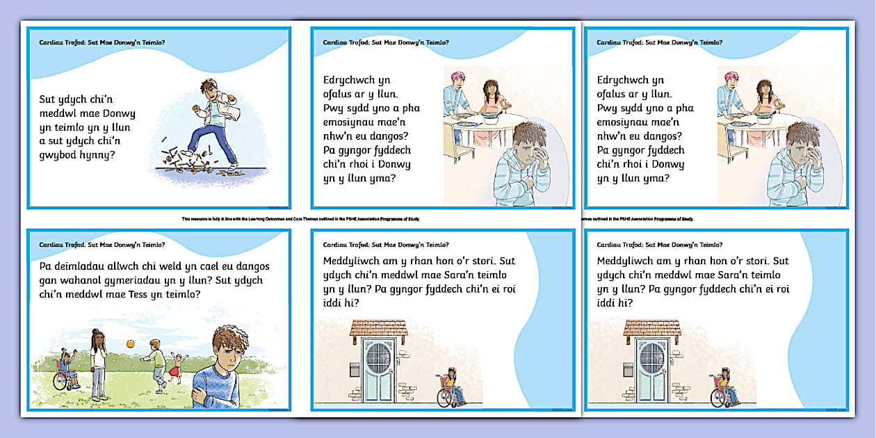 Wy Donwy: Cardiau Trafod Teimladau (teacher made) - Twinkl