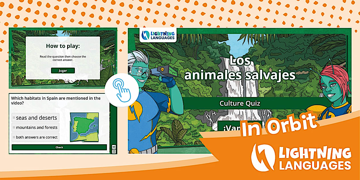👉 Spanish In Orbit Wild Animals Interactive Culture Quiz