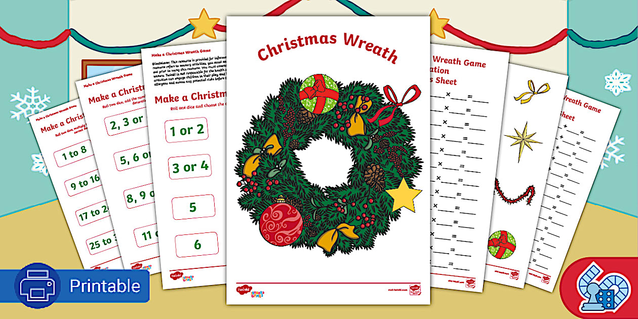 Make a Christmas Wreath Game (Teacher-Made) - Twinkl