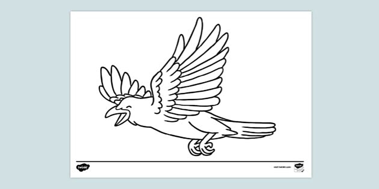 Crow Colouring Page | Colouring Sheets (teacher made)