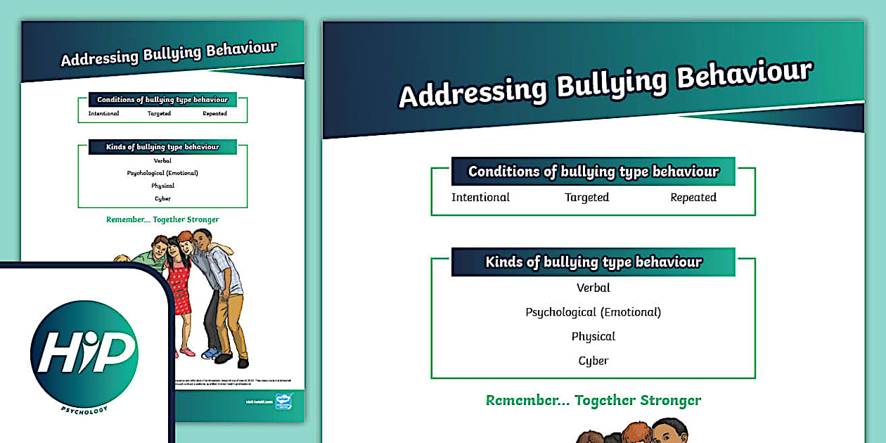 FREE! - HIP Psychology Addressing Bullying Behaviour Workshop Poster