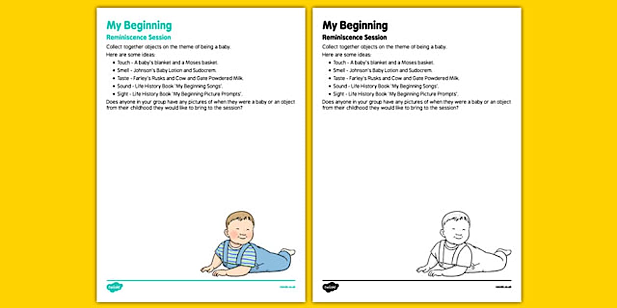 Elderly Care Life History Book My Beginnings Reminiscence Session