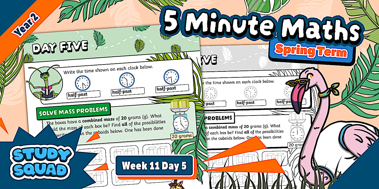 👉 Study Squad 5 Minute Maths - Year 2 Spring - Week 11 Day 5