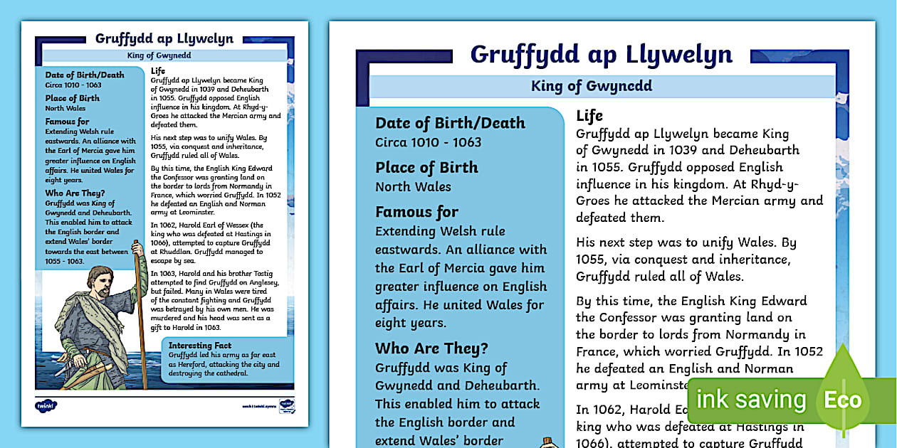 Llywelyn ap Gruffudd Fact File - Welsh History - Twinkl